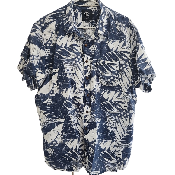 Rip Curl | Shirts | Rip Curl Mens Blue Highway Short Sleeve Hawaiian ...